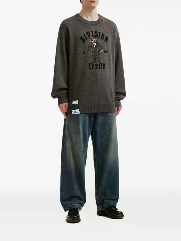 Izzue Graphic-print Long-sleeve Sweater
