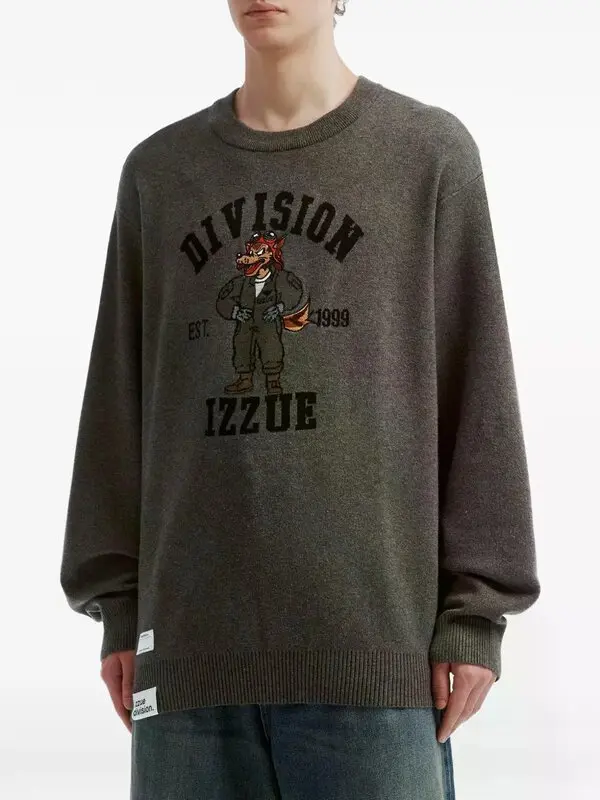 Izzue Graphic-print Long-sleeve Sweater