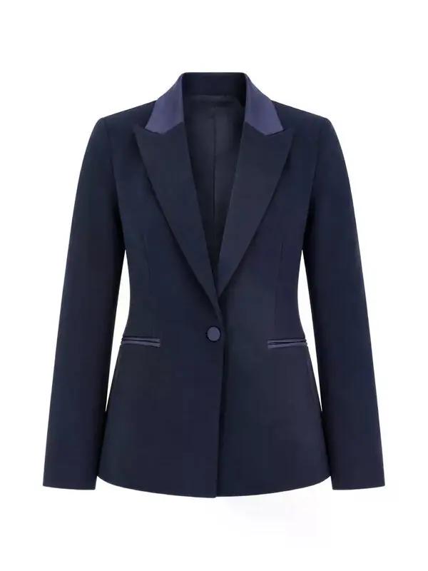 VICOLO Satin-trim Peaked-lapels Blazer