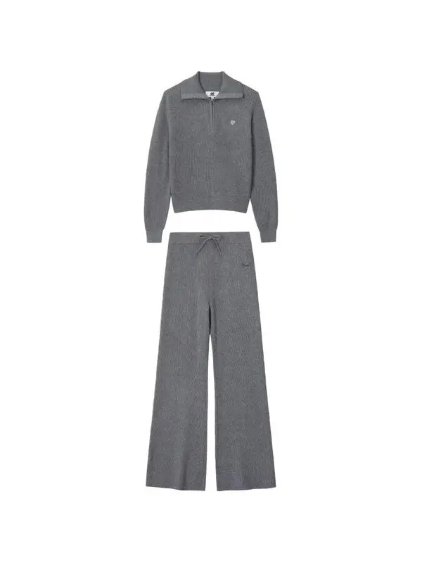CHOCOOLATE Ribbed-knit Tracksuit Set
