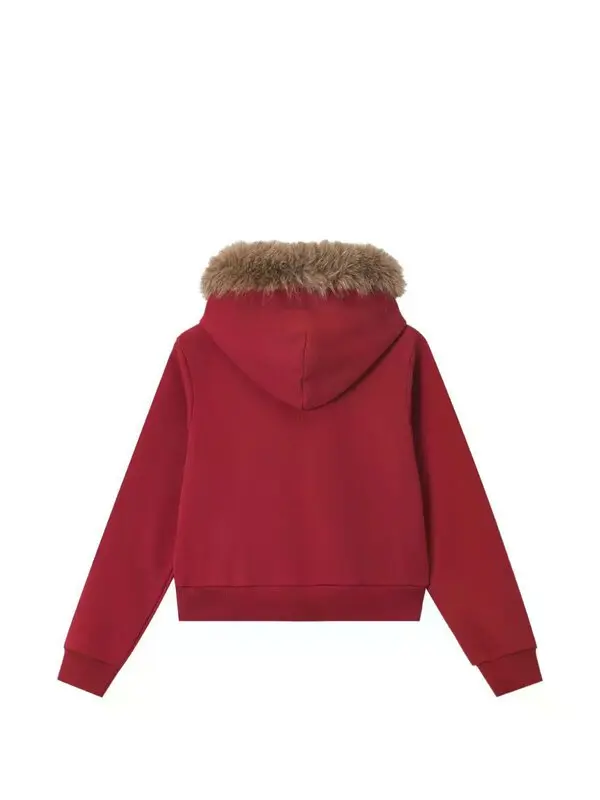 CHOCOOLATE Faux-fur Trim Zip-up Hoodie