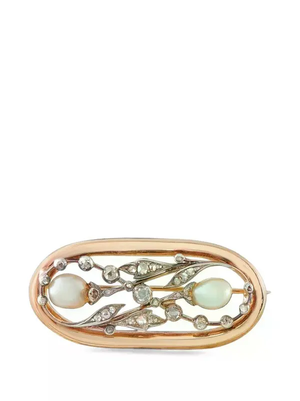 LB EXCLUSIVE Diamond And Pearl Brooch - Gold