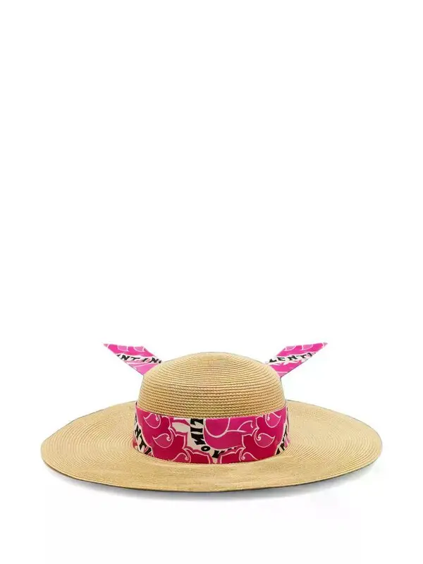 Valentino Garavani Roman Scarf Stud Sun Hat - Neutrals