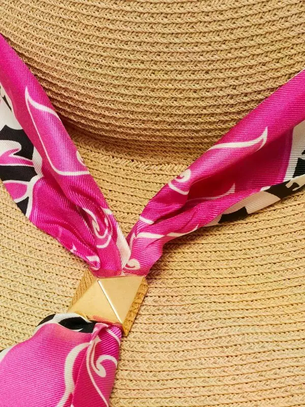 Valentino Garavani Roman Scarf Stud Sun Hat