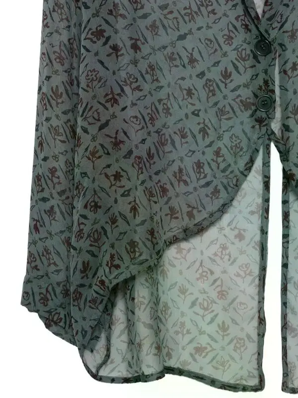 ROMEO GIGLI 1990s Floral-print Silk Top
