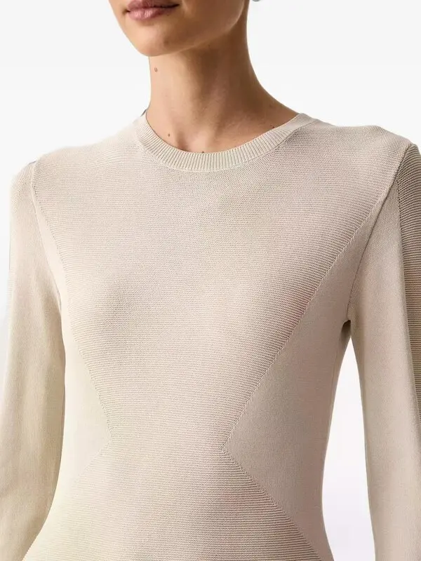 Armani Exchange Fine-knit Long-sleeve Midi Dress