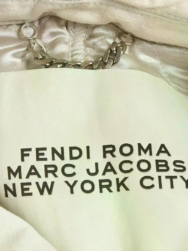 Fendi Logo Distressed Denim Jacket