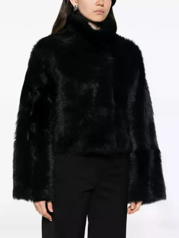 Nour Hammour Cameron Funnel-neck Lamb-shearling Jacket