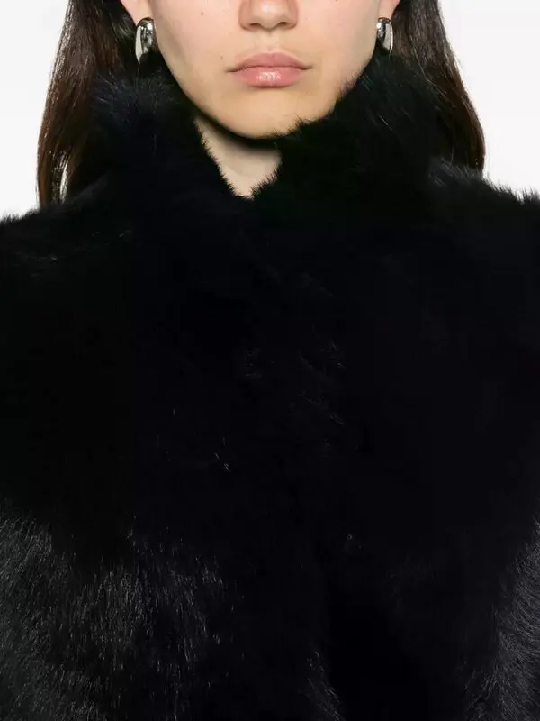 Nour Hammour Cameron Funnel-neck Lamb-shearling Jacket