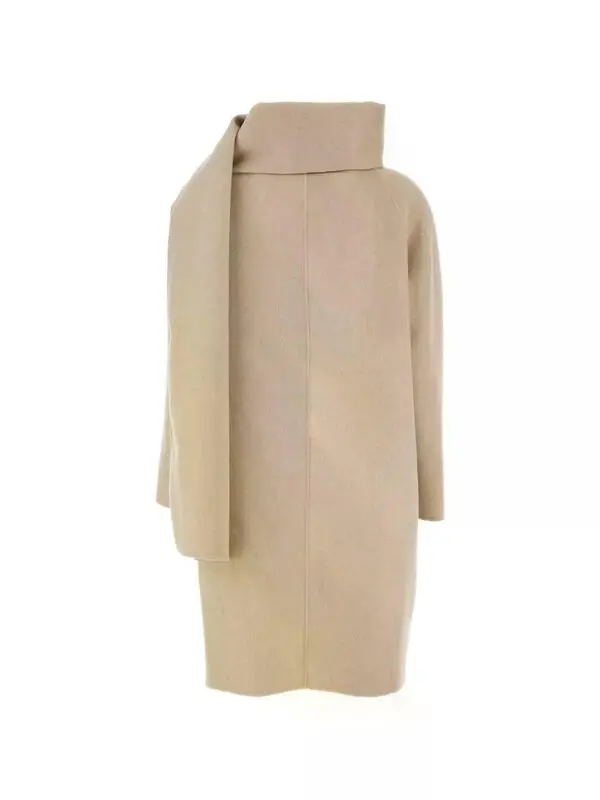 Calvin Klein Scarf-detail Coat - Neutrals