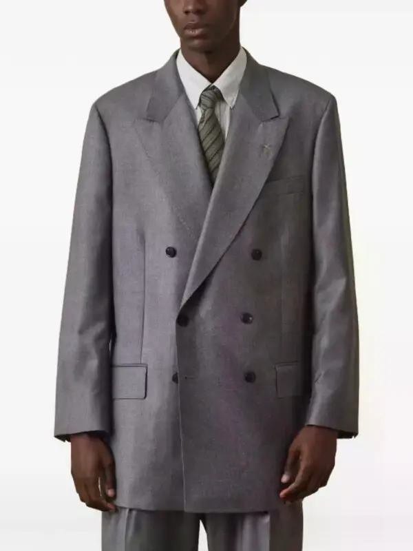 Paul Smith Oversized Pin-dot Wool Double-breasted Blazer