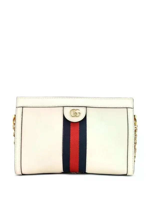 Gucci Ophidia Chain Shoulder Bag Leather Small Crossbody Bag - Neutrals