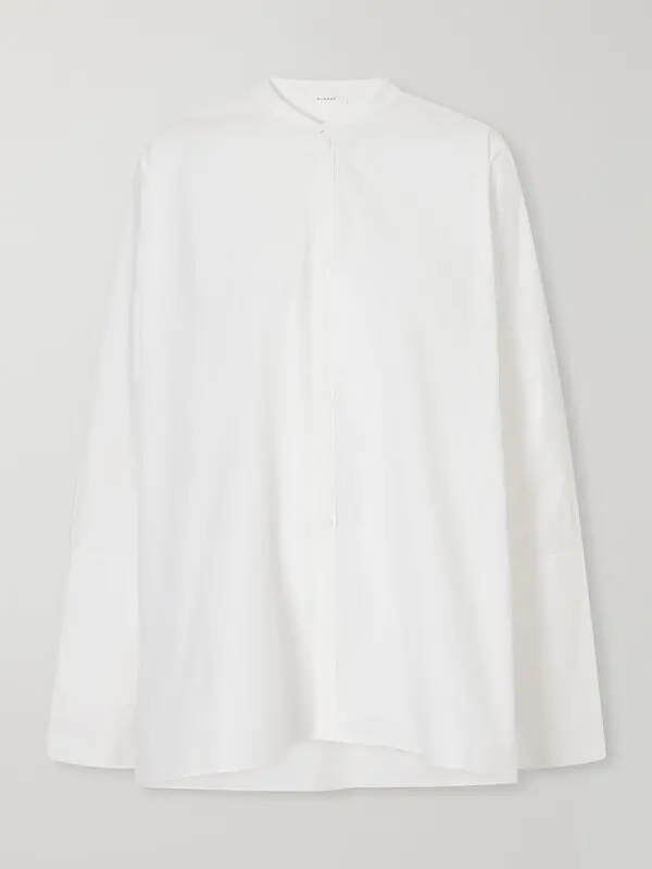 RUOHAN Kael Asymmetrical Cotton-poplin Shirt - White