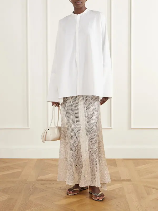 RUOHAN Kael Asymmetrical Cotton-poplin Shirt - White