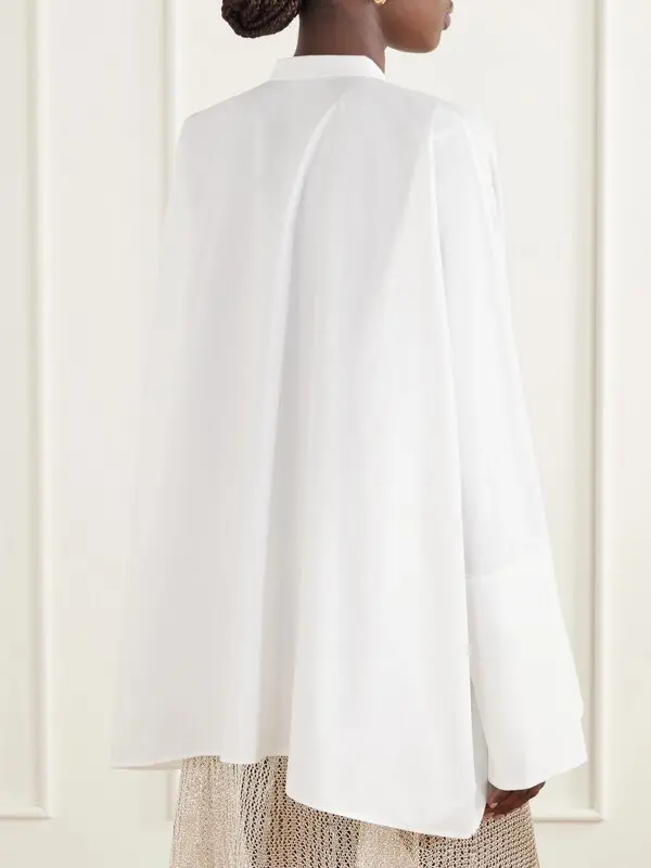 RUOHAN Kael Asymmetrical Cotton-poplin Shirt - White