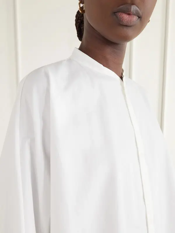 RUOHAN Kael Asymmetrical Cotton-poplin Shirt - White