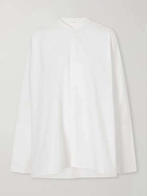 RUOHAN Kael Asymmetrical Cotton-poplin Shirt - White