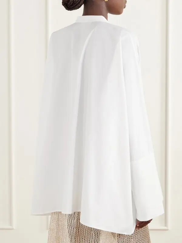 RUOHAN Kael Asymmetrical Cotton-poplin Shirt - White