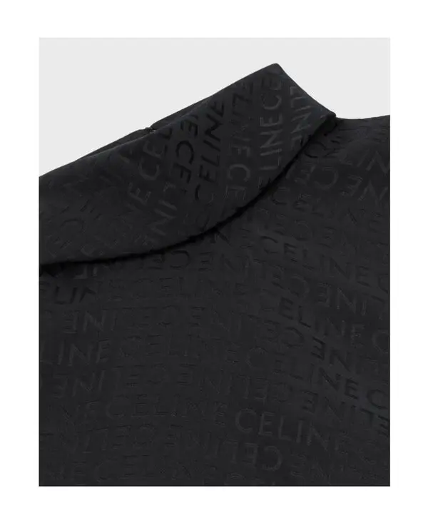 Celine Loose Draped Dress In Matte And Shiny Silk