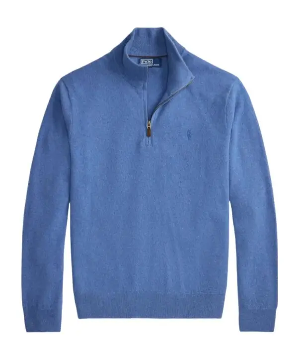 Polo Ralph Lauren Quarter-zip Mock-neck Sweater - Blue