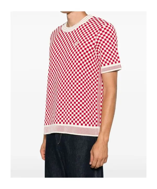 Casablanca Checkerboard-knit Logo-patch Sweater