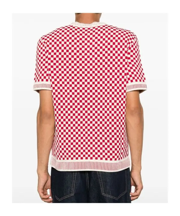 Casablanca Checkerboard-knit Logo-patch Sweater
