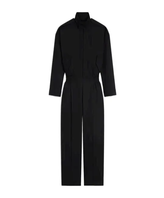 Phoebe Philo Barathea Wool Jumpsuit - Black