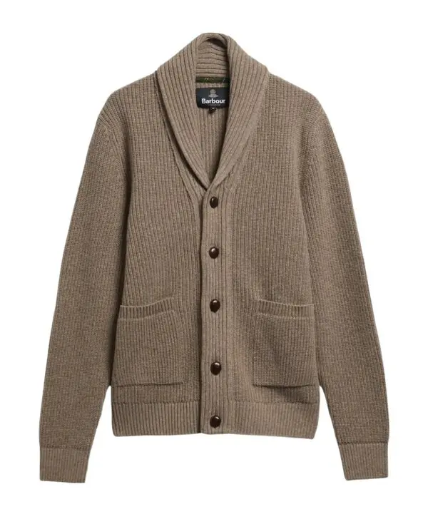 Barbour Shawl-collar Elbow-patch Cardigan