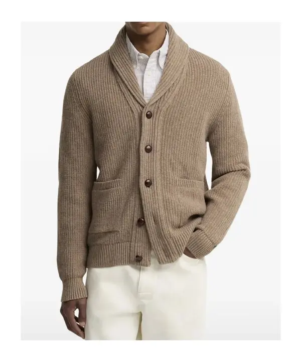 Barbour Shawl-collar Elbow-patch Cardigan