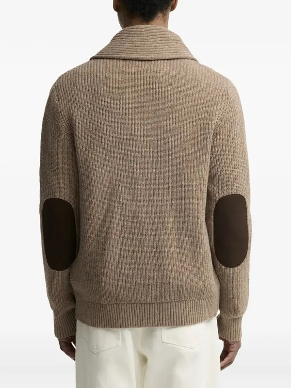 Barbour Shawl-collar Elbow-patch Cardigan