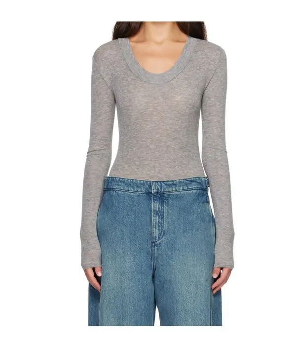 ENTIRE STUDIOS Circle Neck Long Sleeve Bodysuit