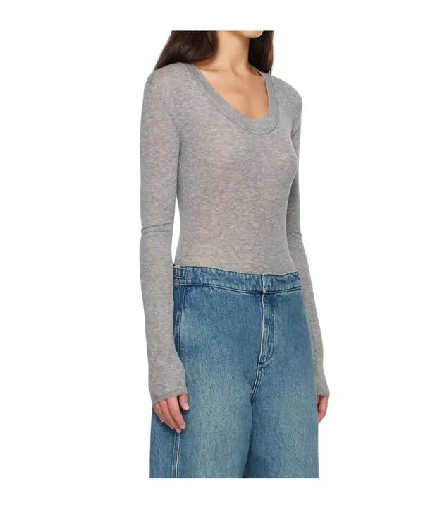 ENTIRE STUDIOS Circle Neck Long Sleeve Bodysuit