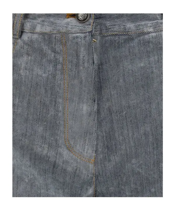 FORTE_FORTE Flocked Wide-leg Jeans