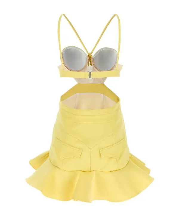 Rabanne Cut-out Flounce Mini Dress