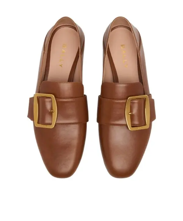 Bally Boucle Slipper In Amber Leather