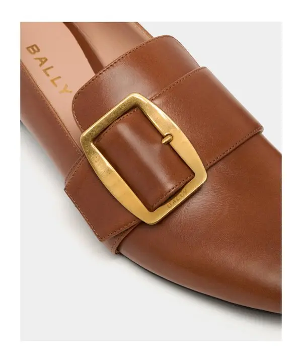 Bally Boucle Slipper In Amber Leather