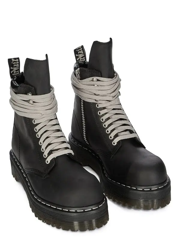 Rick Owens X Dr. Martens Lace-up Flat Boots