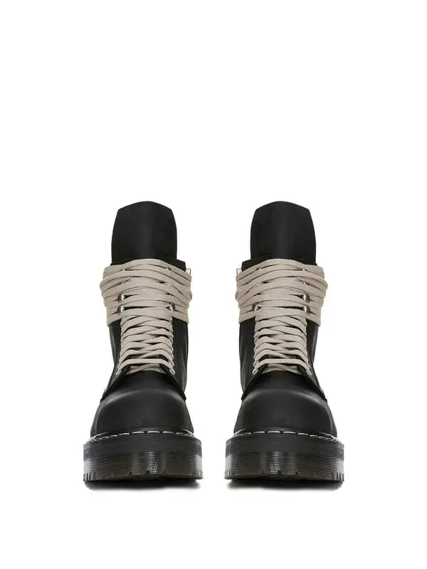 Rick Owens X Dr. Martens Lace-up Flat Boots