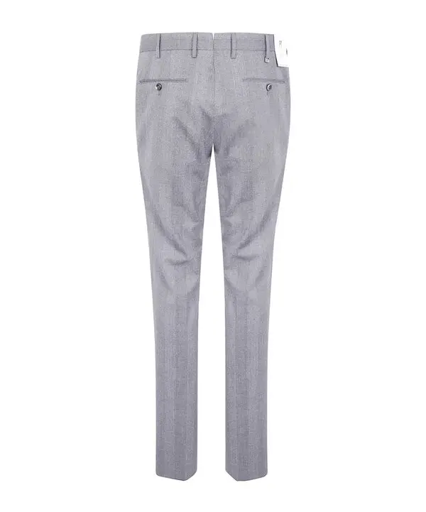 PT TORINO Herringbone-weave Wool Trousers