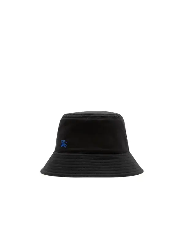 Burberry Ekd Logo-embroidered Cotton Bucket Hat - Black