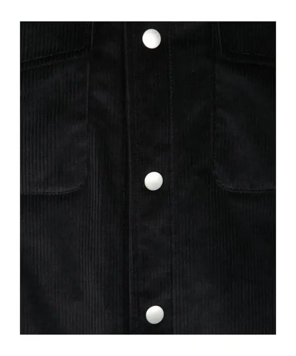 LARDINI Long Sleeved Snapped Corduroy Overshirt