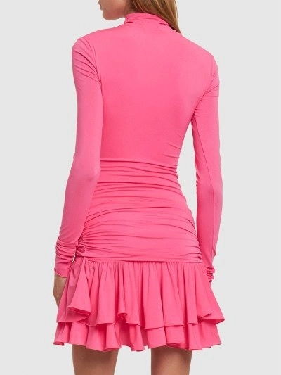 Blumarine Plain Jersey High-neck Dress