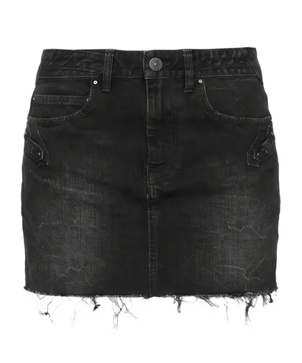 Balenciaga Denim Pleated Skirt