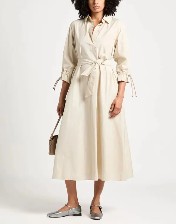Max Mara Solid Color Long-sleeve Dress