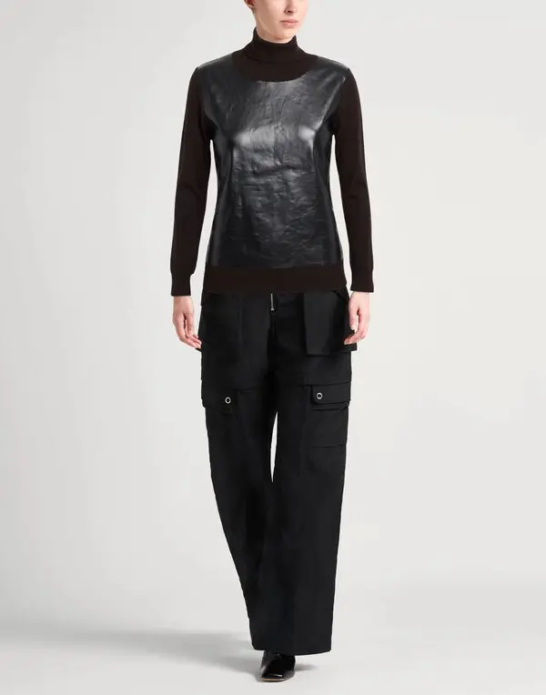 MAISON MARGIELA Two-tone Lightweight Knit Turtleneck Top