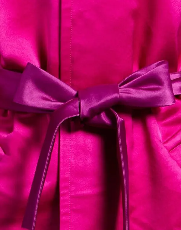 Saint Laurent Minimalist Solid Color Belted Coat