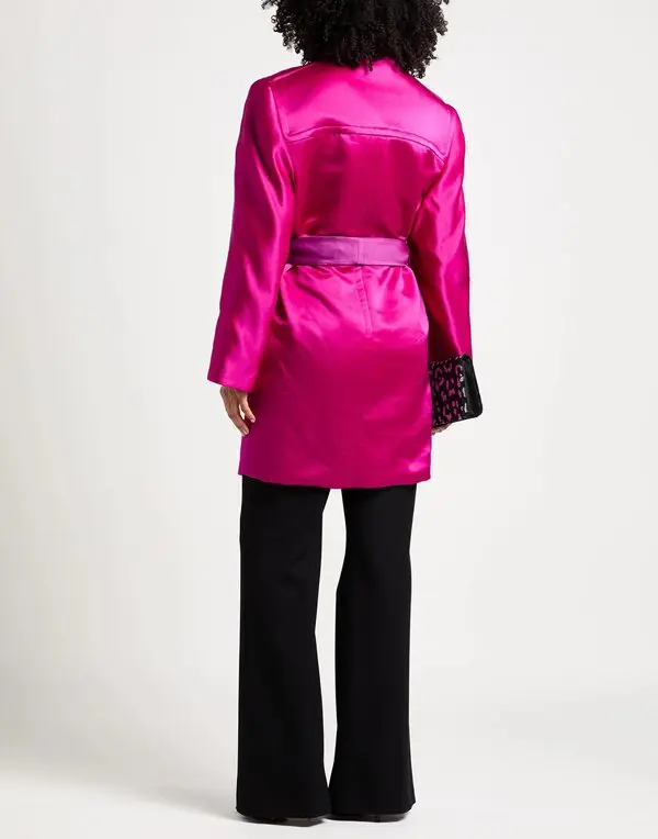 Saint Laurent Minimalist Solid Color Belted Coat