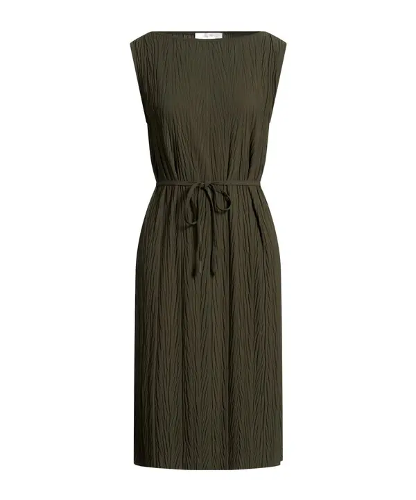 Max Mara Solid Sleeveless Dress - Green