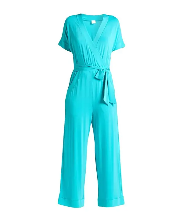 Max Mara Solid V-neck Short-sleeve Jumpsuit - No
