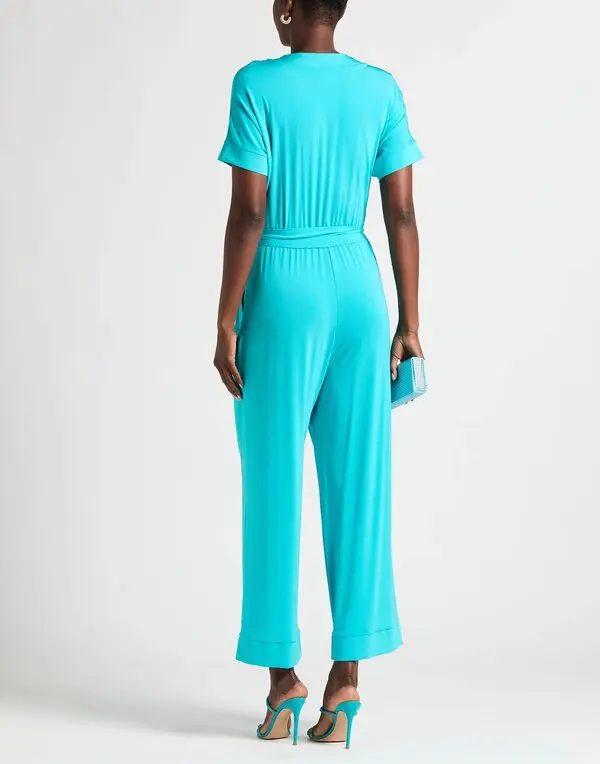 Max Mara Solid V-neck Short-sleeve Jumpsuit